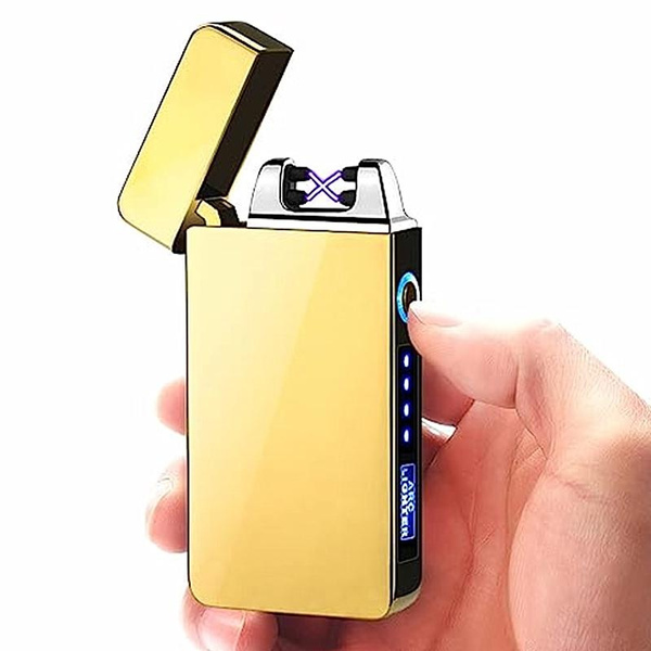 Metal USB Electric Lighter Finger Print Touch Fire Electronic Plasma ...
