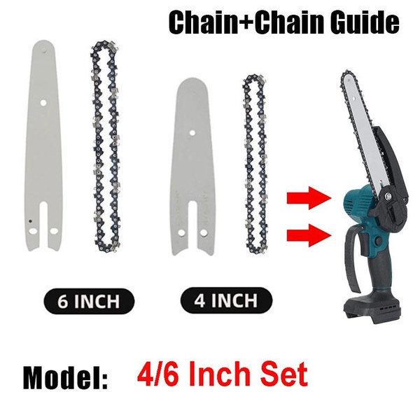 4 Inch / 6 Inch Chainsaw Chain and Replacement Guide Board for ...