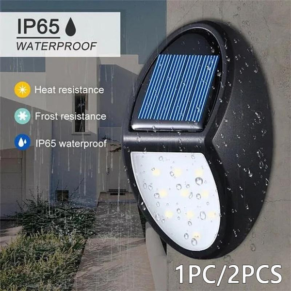 1PC/2PCS Units 10 Solar LED Lamps Garden Path Outdoor Security Wall ...
