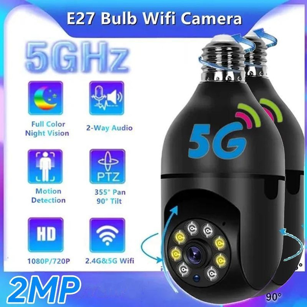 (1/2PCS)Full HD 1080P 360° Rotate Auto Security Surveillance Camera ...