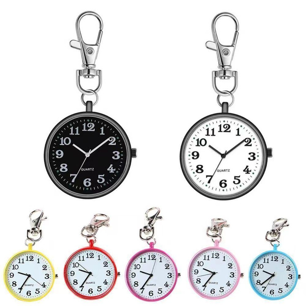 Mini Retro Pocket Watch Old Man Student Keychain Watch Nurse Watch ...