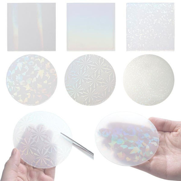 DIY Crystal Epoxy Resin Laser Holographic Flash Transfer Mirror ...