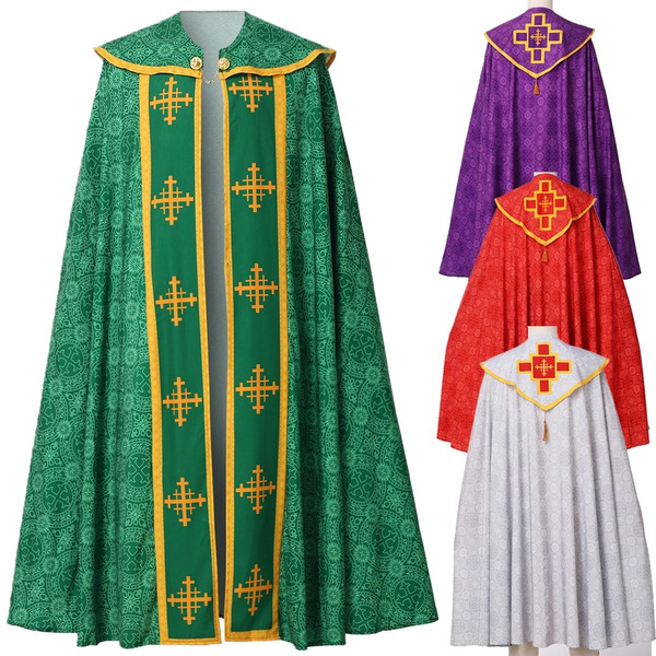 Halloween Cosplay Liturgical Robe Monastic Chasuble Church Catholic ...