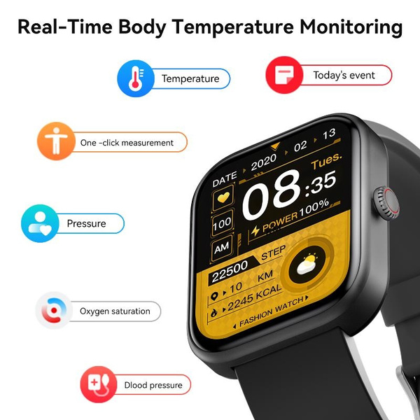 Blood Glucose Smartwatch ,2 inch Smartwatch Diabetic Watch Glucose ...