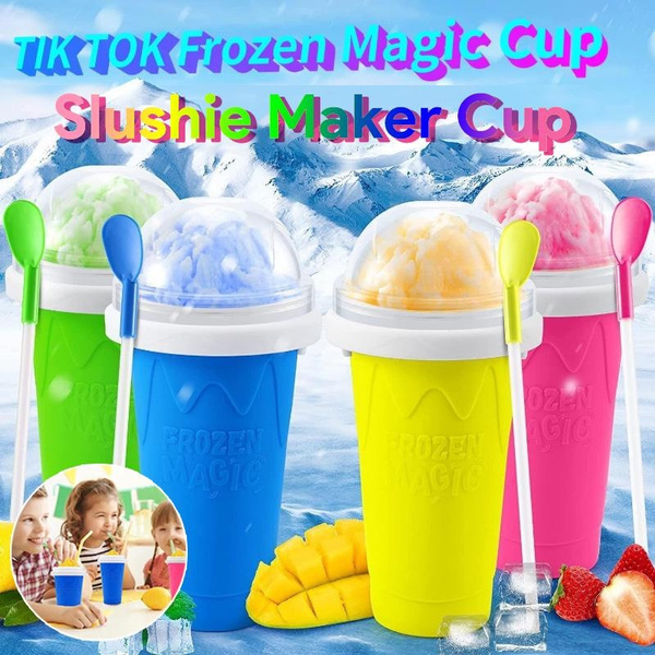🍧🍦Slushy Maker Cup,Slushie Cup Frozen Magic Squeeze Slushy Cup ...