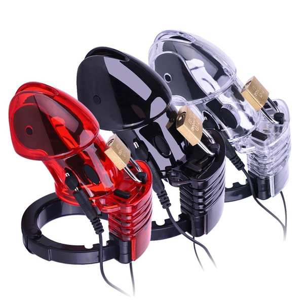 Electric Shock Chastity Device Kit Cock Cage Ball Stretcher BDSM Timer ...