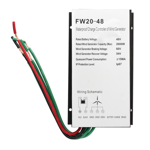 Wind Controller, 48V 2000W 12V/24V Automatic Controller, IP67 ...