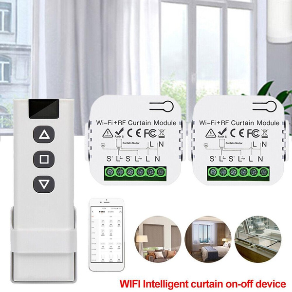 2023 WiFi RF Wireless Smart Curtain Module Switch for Electric Roller ...