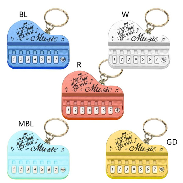 Piano Toy Keychain Mini Real Working Finger Piano Keychain With Lights ...