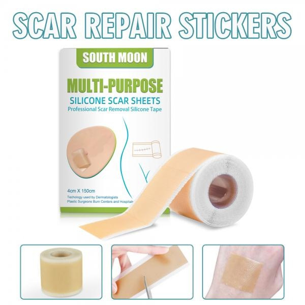 Newly 1Roll Silicone Scar Removal Sheet Patch Reusable Scar Repair ...