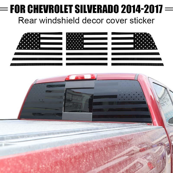 PVC Rear Window Decor Cover Trim Kit Sticker Windshield Decal Frame for ...