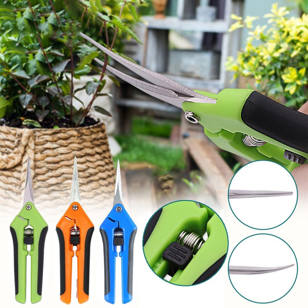 Garden Pruning Shear Straight Blade Shears Stainless Steel Elbow Cut ...