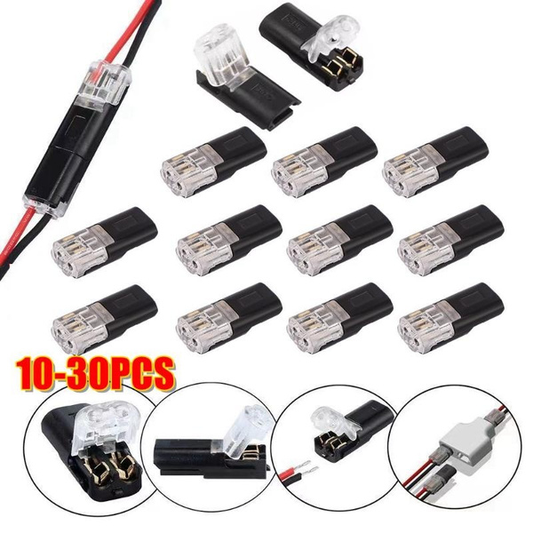 10-30pcs 2 Pin Way Plug Electrical Connector Wire Cable Wire Connector ...