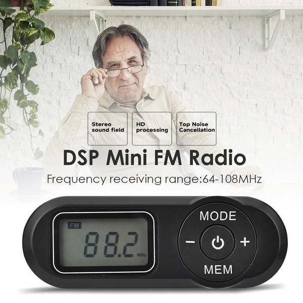 Mini Portable DSP FM Radio Pocket Radio Retro Digital Tuning Walkman ...