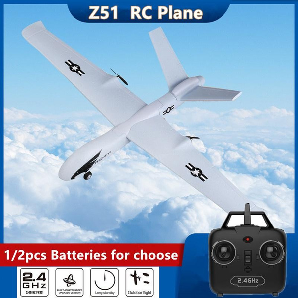 2.4G 2CH Hand Throwing Foam RC Plane Z51 RC Glider With LED Light Fixed ...