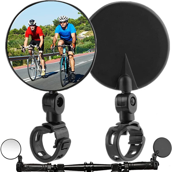 Universal Bicycle Rearview Mirror Adjustable Rotate Wide Angle Cycling ...