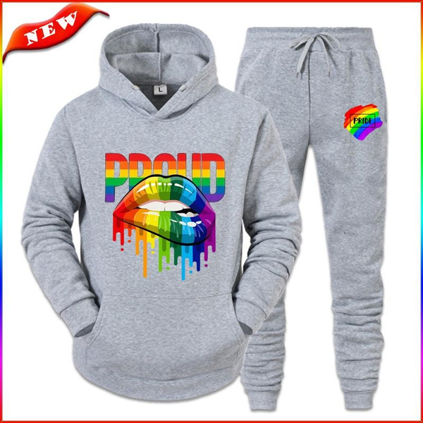 Autumn Winter Women's Fashion Hoodie Suits Funny LGBT Pride ...