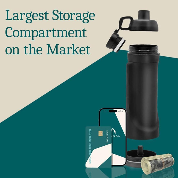 Safe Water Bottle with Hidden Compartment for Cards Keys Cash Valuables ...