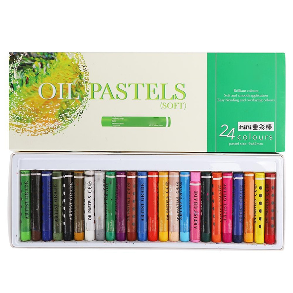 24pcs Painting Oil Pastel Set Oil Pastels Sticks Colorful Crayon ...