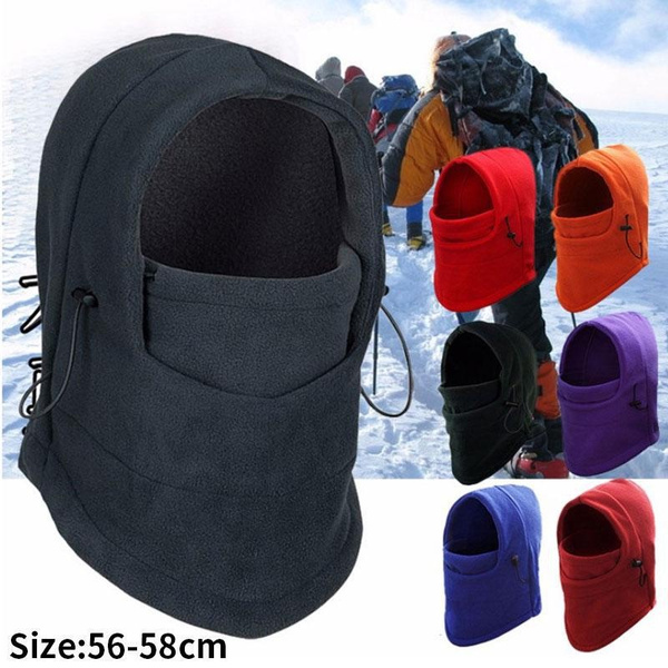 3 In1 Winter Outdoor Double Layer Riding Fleece Cap Warm Face Shield ...