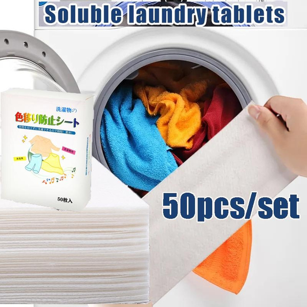 50pieces/box Laundry Tablets Strong Laundry Detergent Sheet Underwear ...