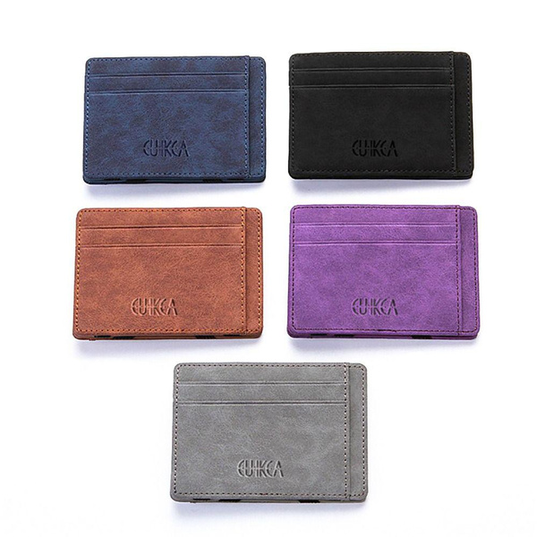 High Quality Ultra Thin Mini Business PU Leather Coin Purse Magic ...