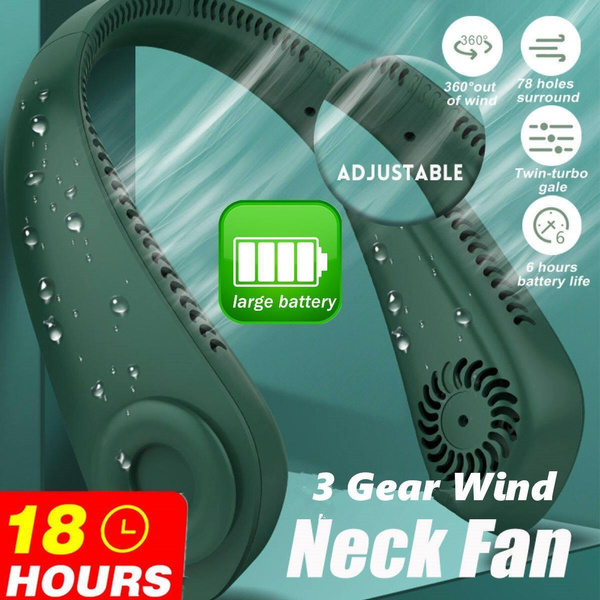 Best Portable Neck Fan 2023, 6000mAh Foldable Bladeless Neck Fans ...