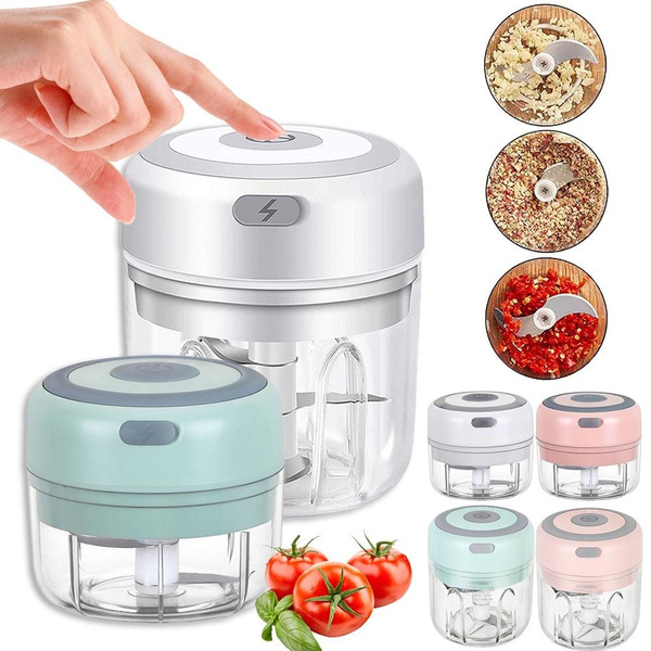 100/250ML Mini USB Cordless Electric Garlic Crusher Heavy Duty Mincer ...
