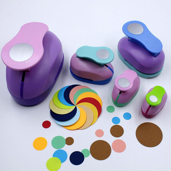 8/16/25/38/50mm Random Color Circle Punch DIY Embossing Punches ...