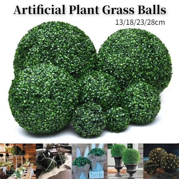 13/18/23/28cm Artificial Plant Topiary Balls Wedding Home Garden Decor ...