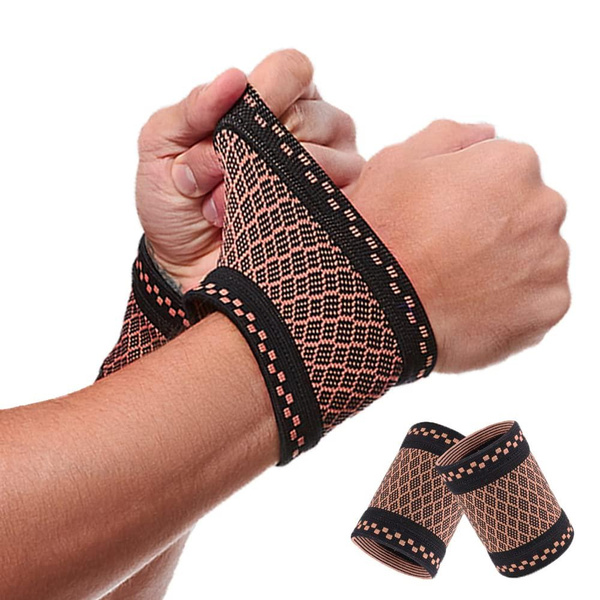 Copper Wrist Guard Professional Sports Fitness Wrist Brace Support ...