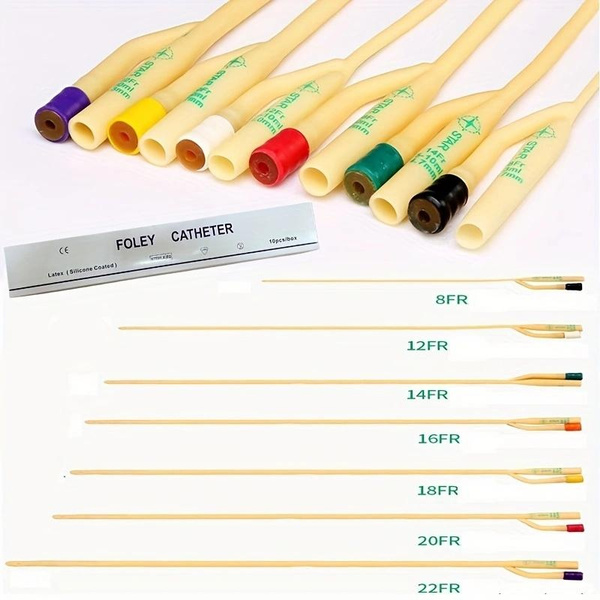 10pcs Disposable Urinary Catheter Medical Sterilization Two Way Latex ...