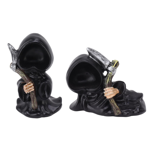Evil Grim Reaper Flipping The Middle Finger Statuette with Dragon for ...