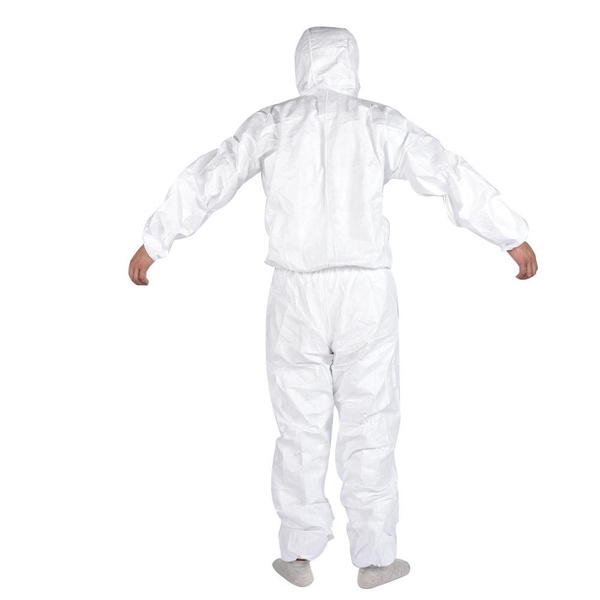 Breathable Safety Hooded Protective Overalls, Laboratory Chemical ...