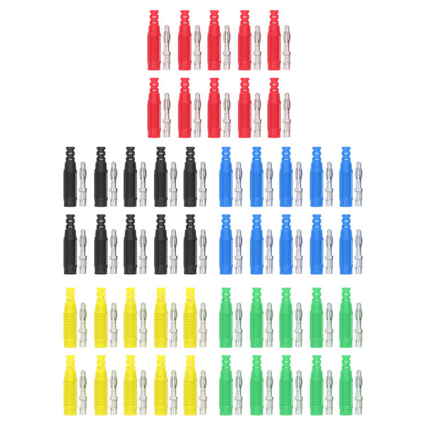Banana Plug, 10 Set Terminal Binding Post, Banana Male Plug Brass PA ...