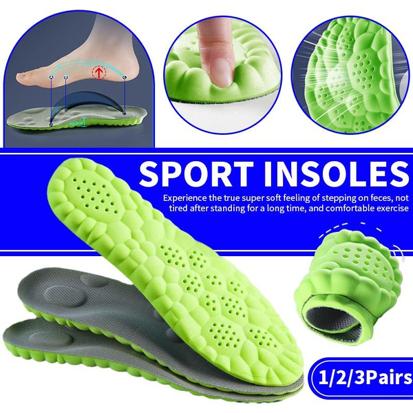 Latex Sport Insoles Soft High Elasticity Shoe Pads Orthotic Breathable ...