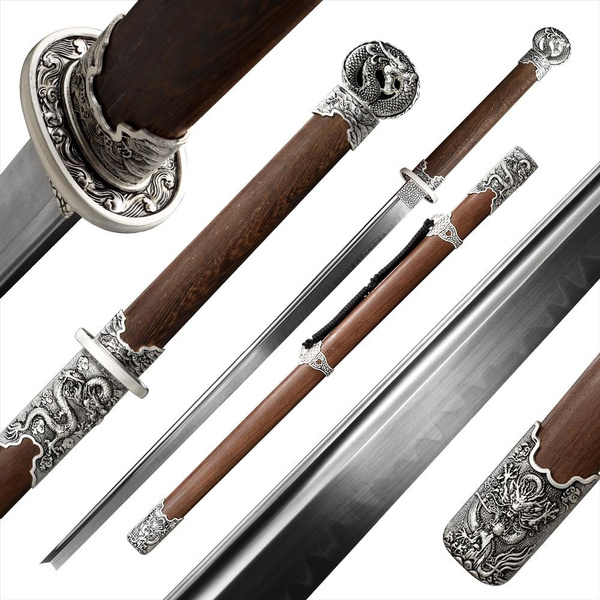 Hand-ground Tang horizontal sword Rosewood sheath high-end collection ...