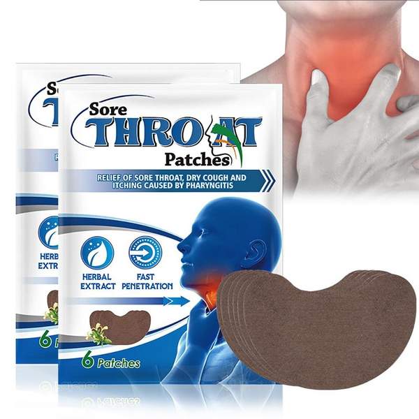 Natural Herbal Sore Throat Patches 6pcs Pack Wish