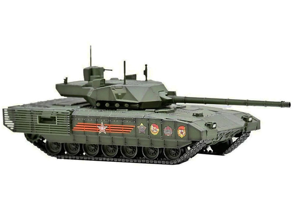 Russian T14 Armata MBT (Main Battle Tank) Green Camouflage "Armor Premium" Series 1/72 Diecast ...