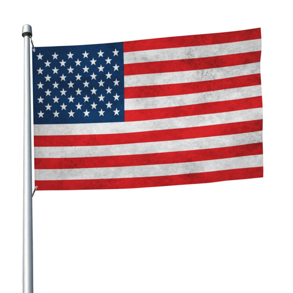 American Flag, Bright Color Durable All Weather UV Fade Proof Polyester ...