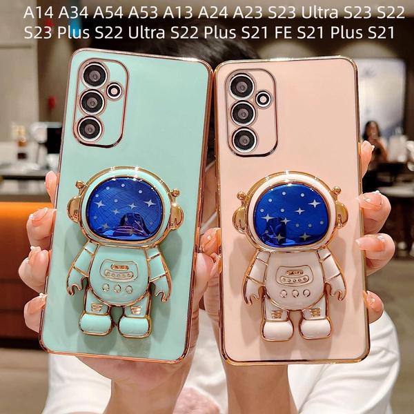 For Samsung Galaxy A14 A54 A34 A24 Cute 3D Astronaut Holder Case For Samsung A53 A13 5G / S23 ...