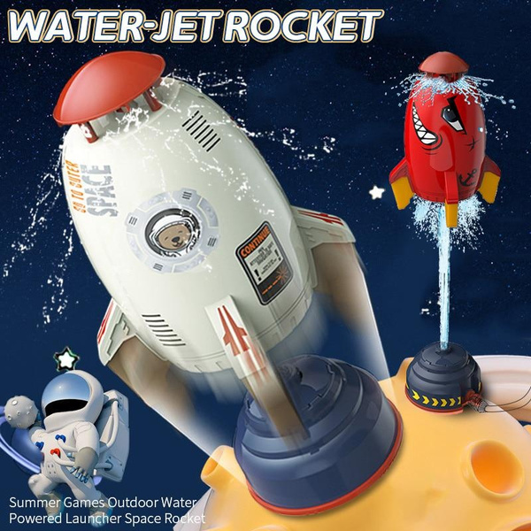 Water Jet Rocket Powered Launcher Space Party Games Outdoor Sprinkler ...