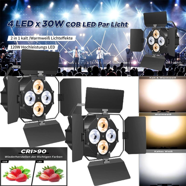 120W COB Par LED Wash DJ DMX512 Stage Light Cold/Warm White Studio ...