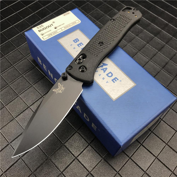 Benchmade Bugout 535 CF-Elite AXIS Folding Knife 3.24" CPM-20CV Black ...