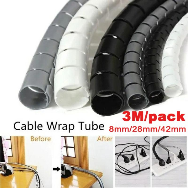 Wire wrapped conduit protective sleeve PE plastic cable storage and ... Wire wrapped conduit protective sleeve PE plastic cable storage and ...