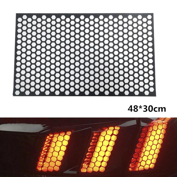 Car Styling Taillight Sticker Honeycomb Patterns Headlight Rear Lamp ...