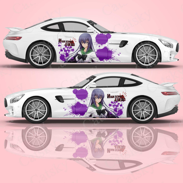 HIGHSCHOOL OF THE DEAD BUSUJIMA SAEKO Itasha Car Body Stickers Anime ...