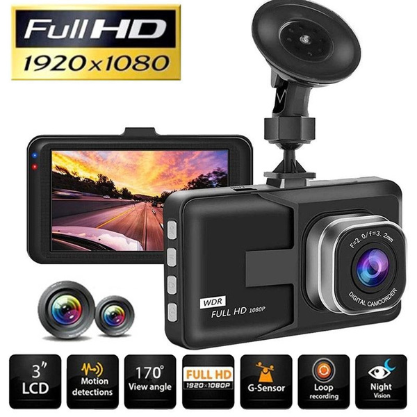 3 Inch HD 1080P Dash Cam Video Recorder Car DVR Front And Rear Dual ...