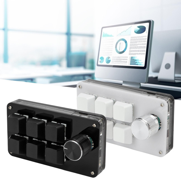 One Handed Mechanical Keyboard Multifunction 6 Key Mini Gaming Keypad ...