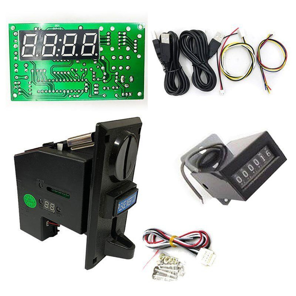NEW Multi Coin Acceptor DC 12V Mini 6 Digit Counter Timer Board Kit For ...